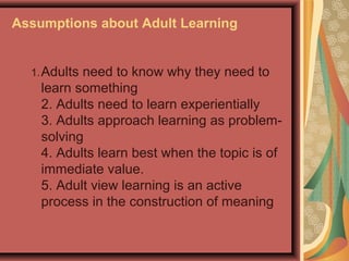 Principle of adult learning | PPT