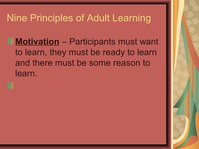 Principle of adult learning | PPT