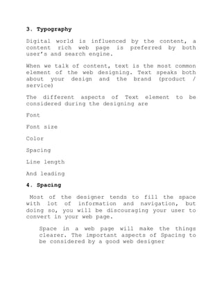 Principle of a good web design | PDF