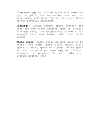 Principle of a good web design | PDF