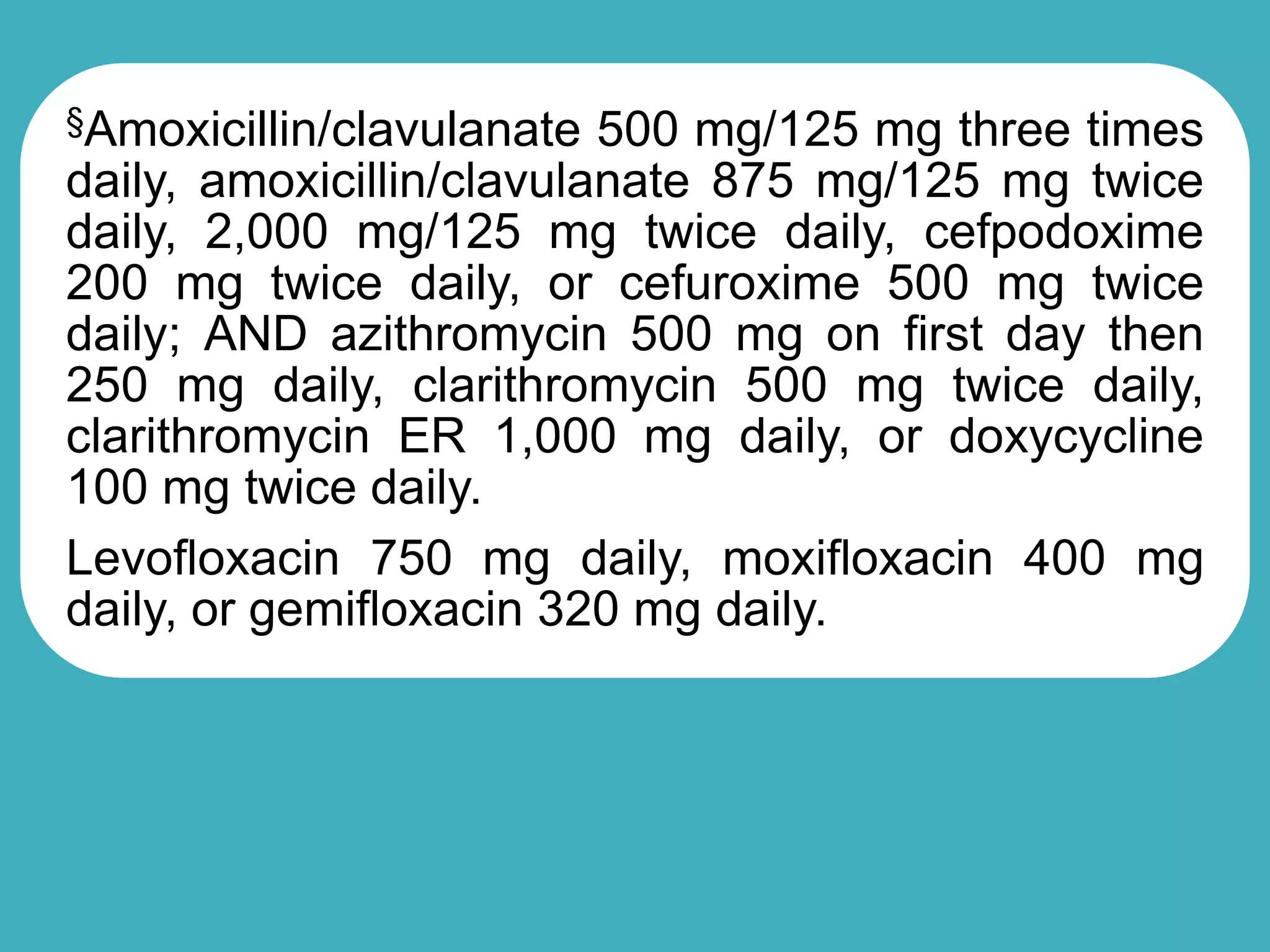 Principle of antibiotic use in pulmonary infections | PPT