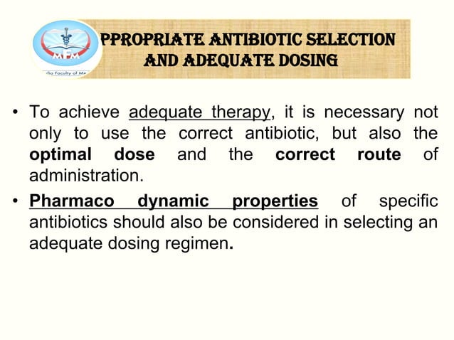 Principle of antibiotic use in pulmonary infections | PPT