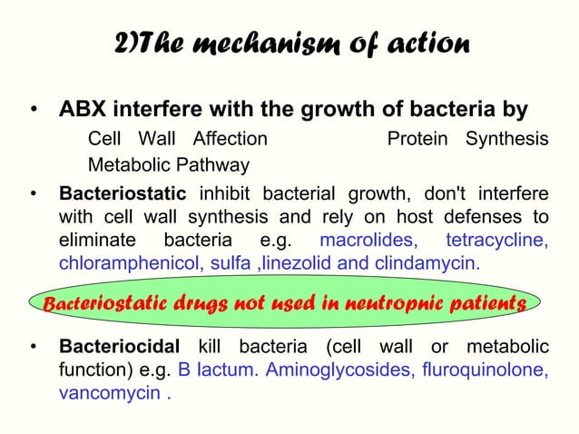 Principle of antibiotic use in pulmonary infections | PPT