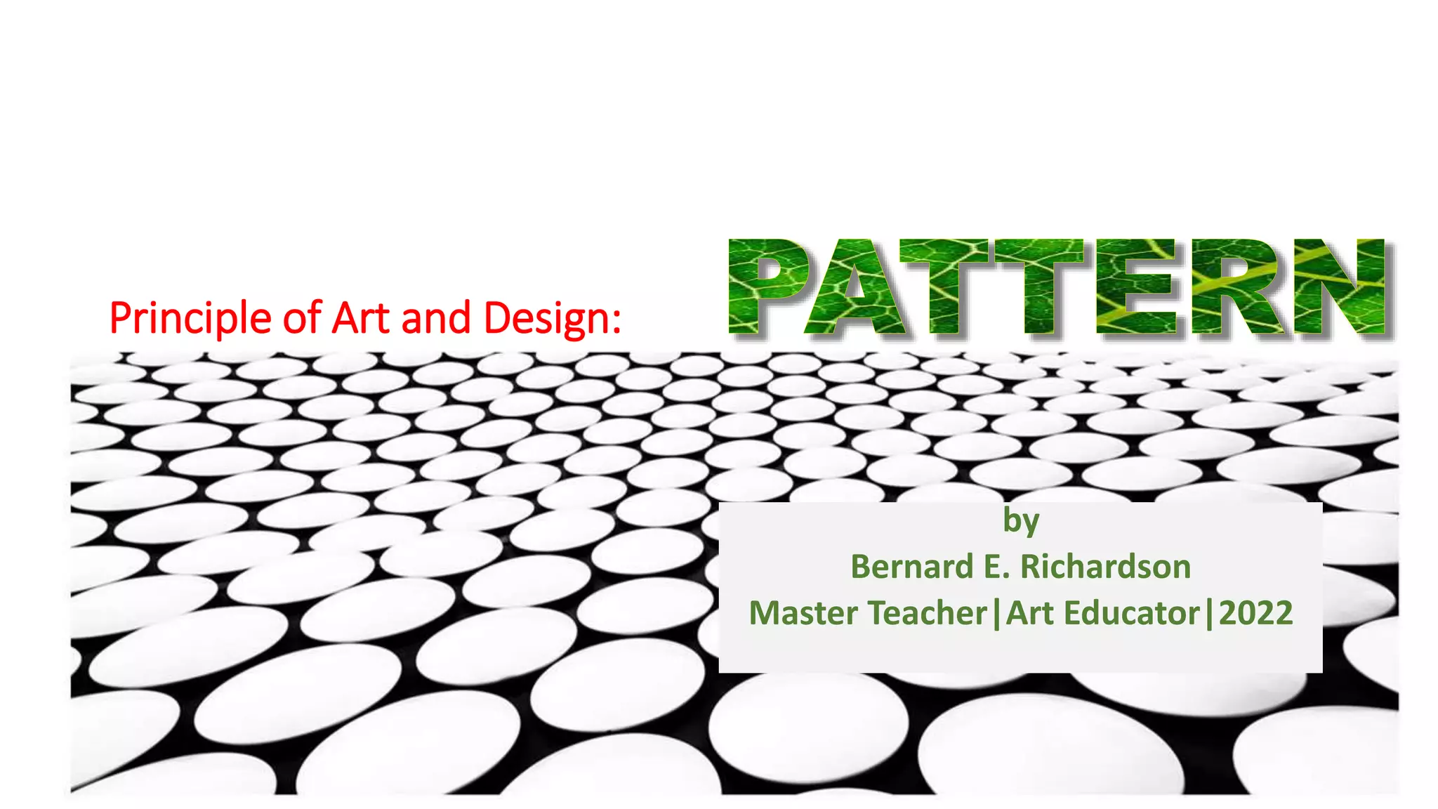 Principle of art pattern | PPTX