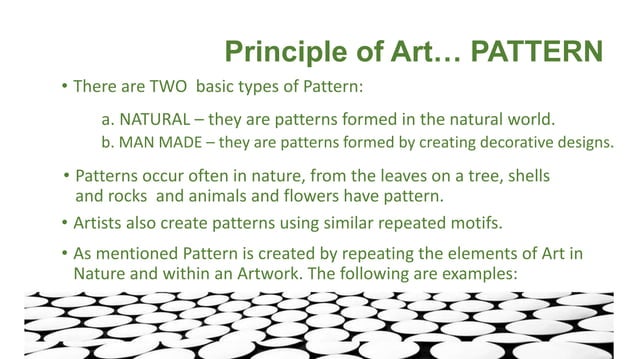 Principle of art pattern | PPTX | Arts and Crafts | Hobbies & Interests