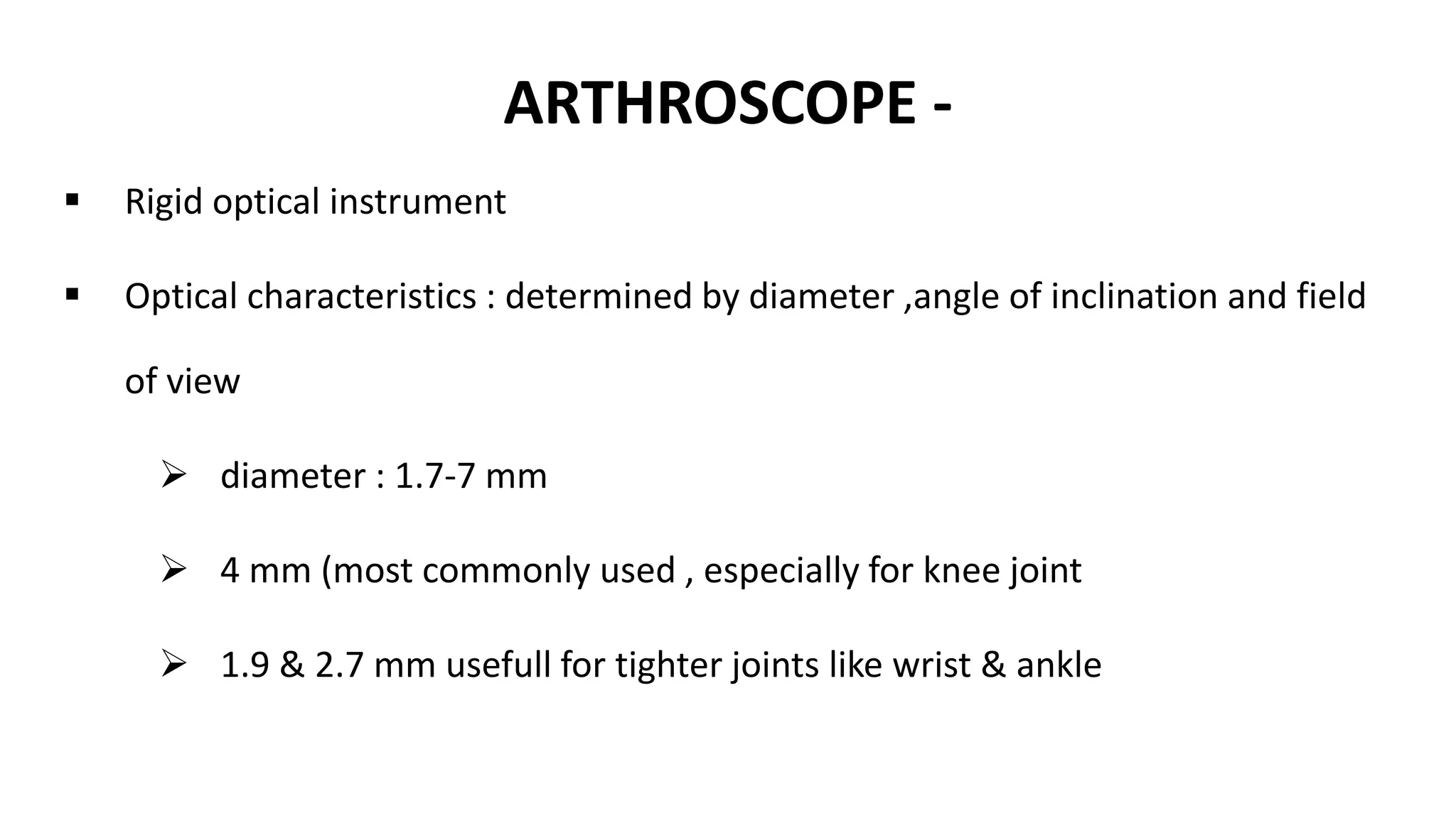 PRINCIPLE OF ARTHROSCOPY n.pptx Dr Ashish pargaie Orthopaedic resident Aiims rishikesh | PPTX ...