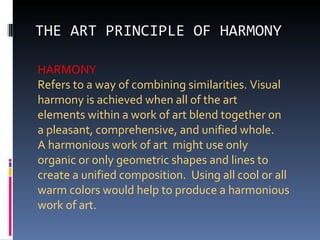 Harmony In Art Definition