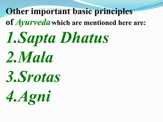 Principle of ayurveda | PPT