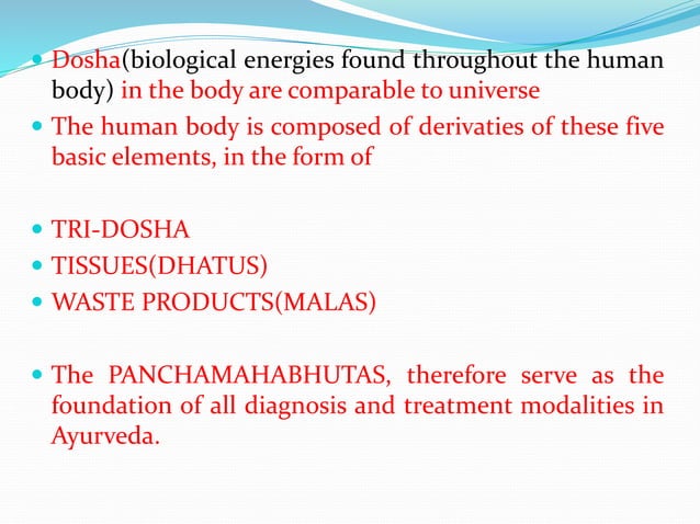 Principle of ayurveda | PPT