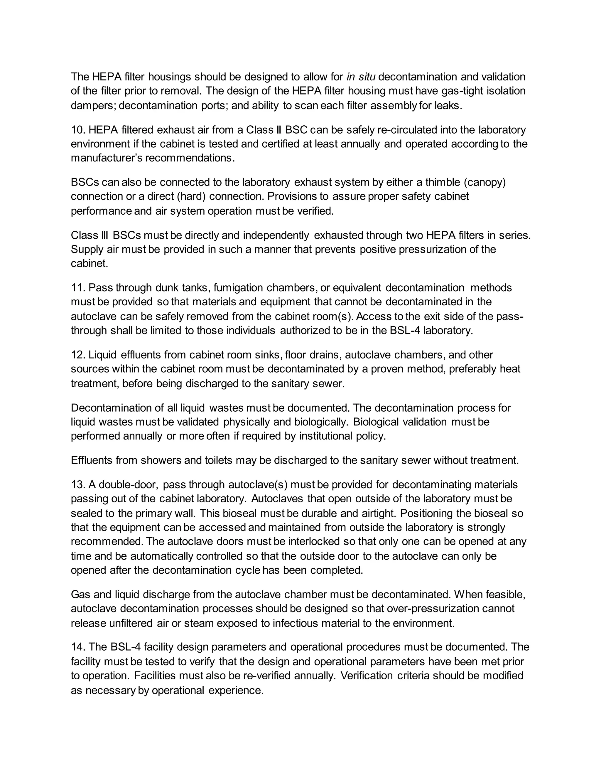 biosafety levels | DOCX