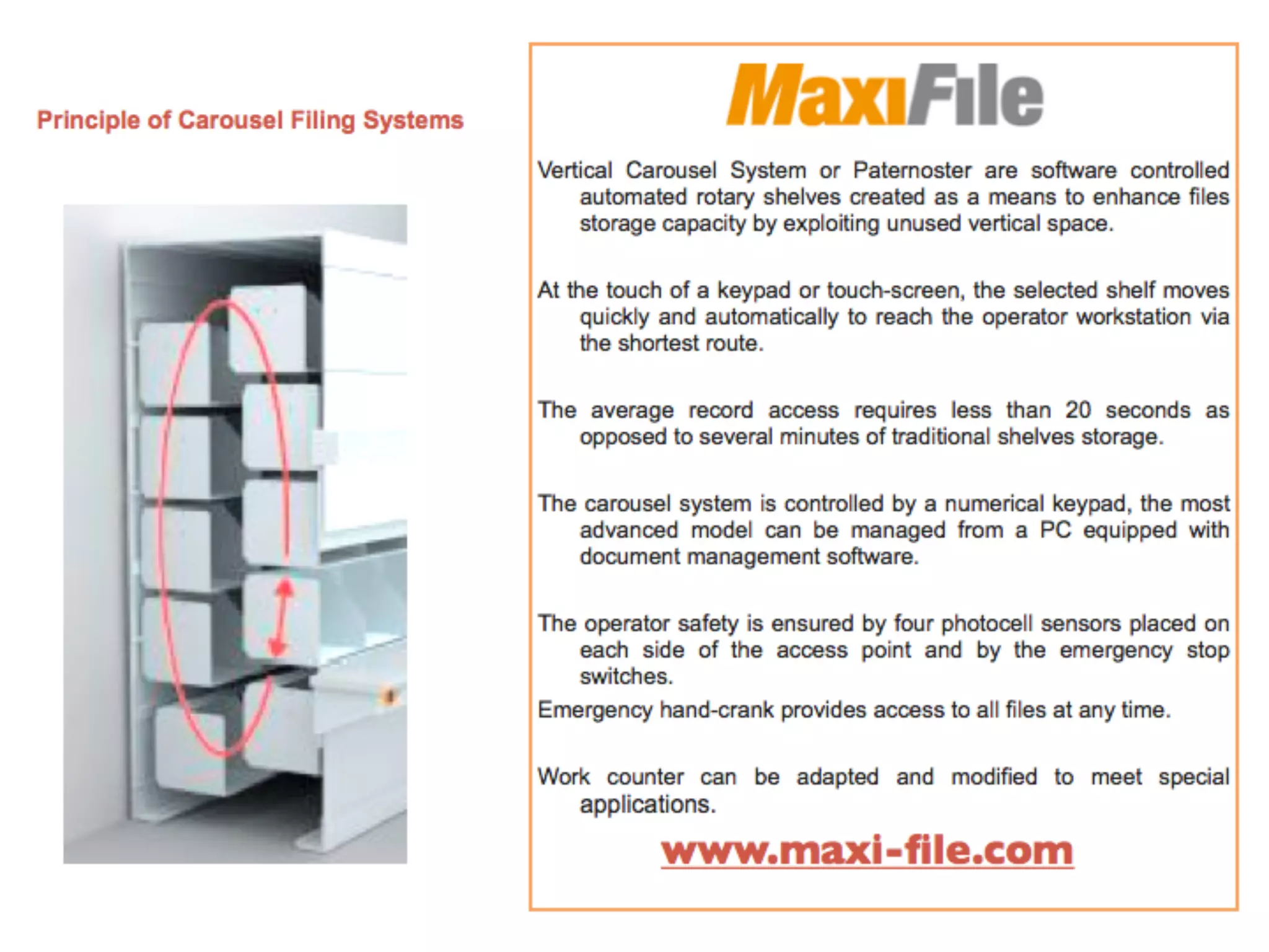 Principle of carousel filing system. maxi file | PDF