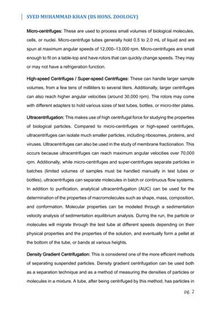 Principle of Centrifugation | PDF