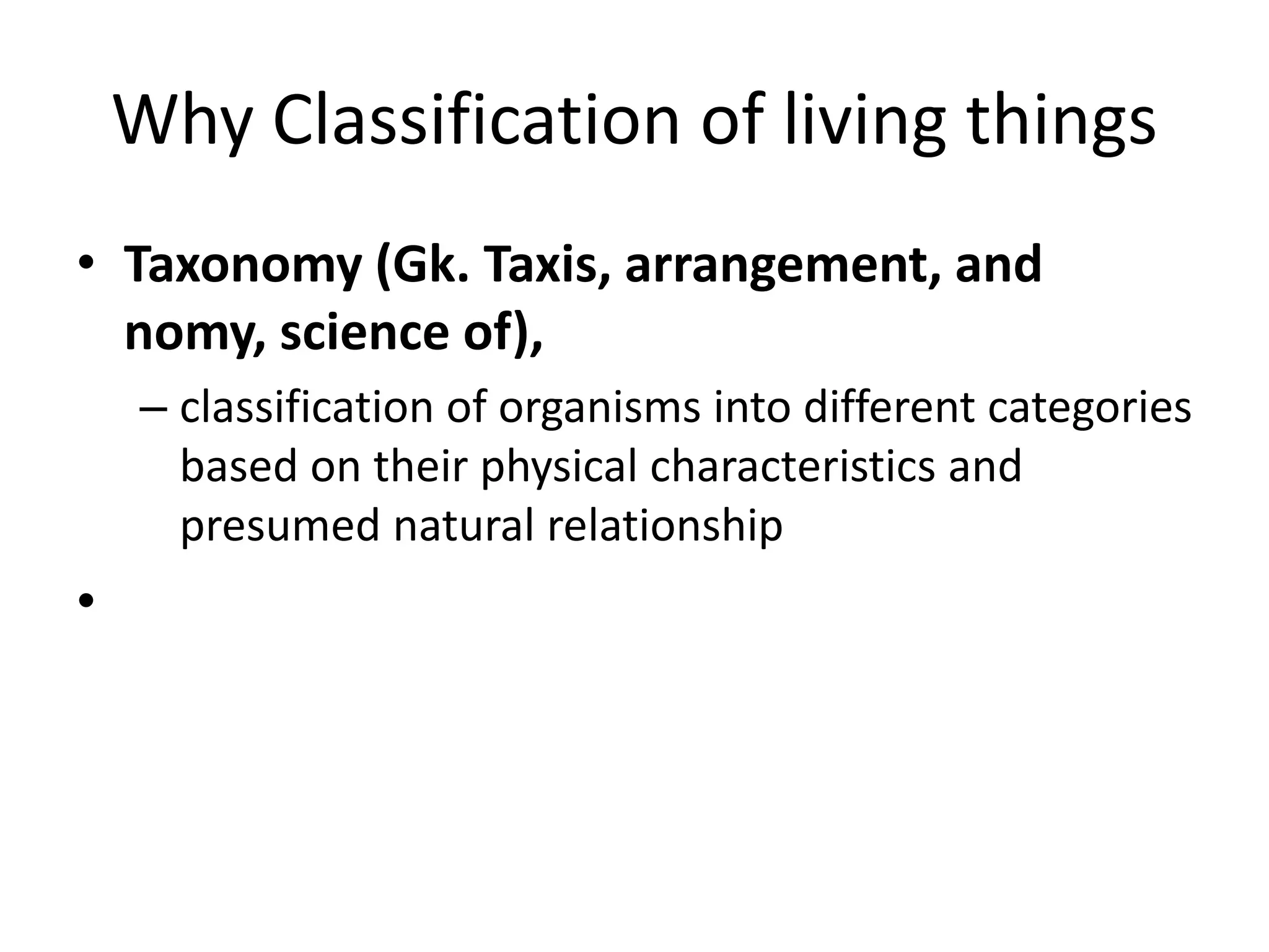Principle of classification of living things | PPTX