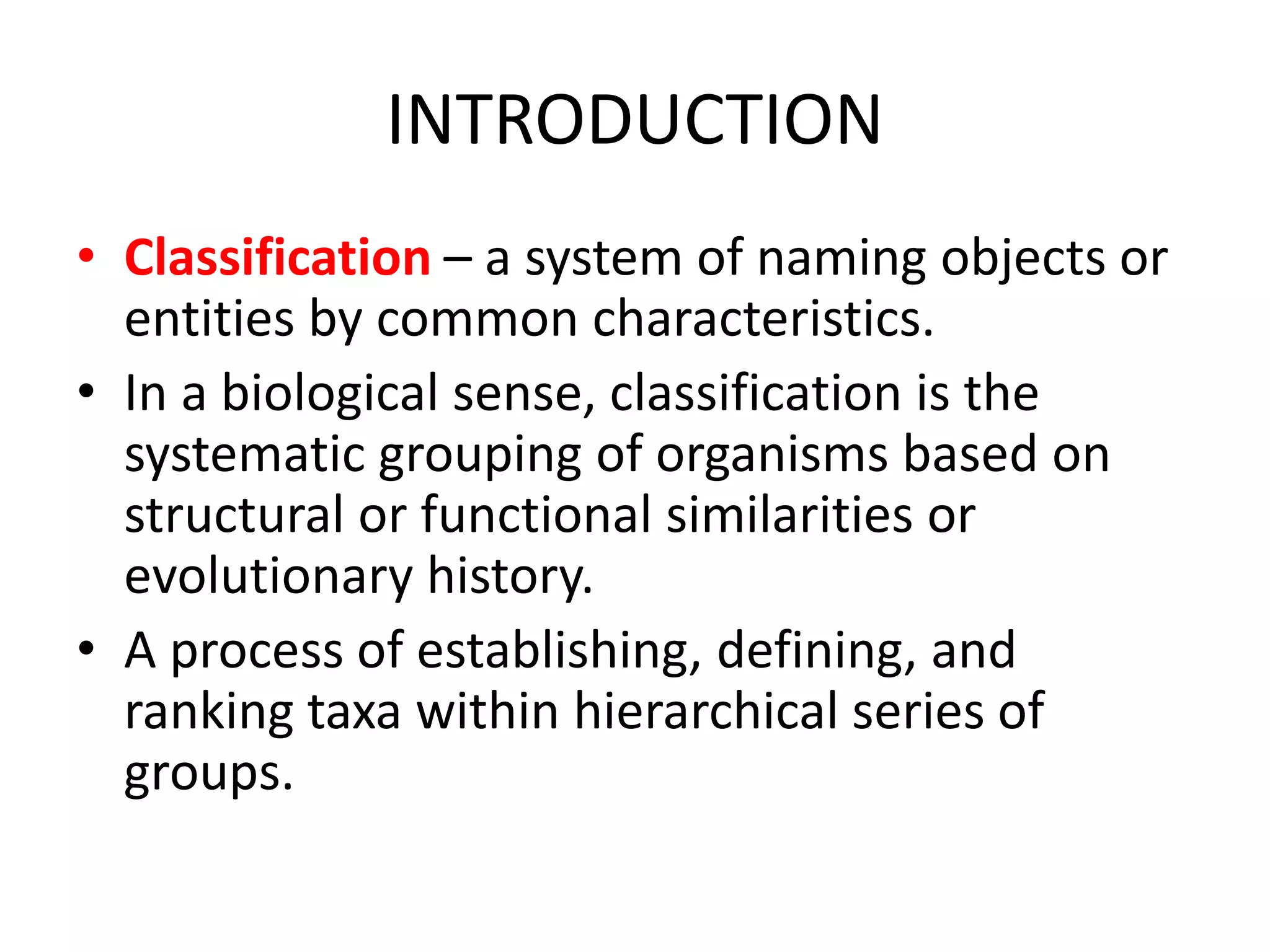 Principle of classification of living things | PPTX