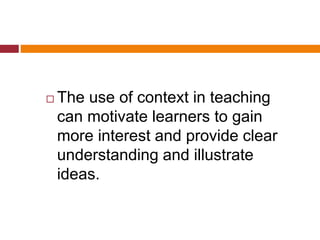 Principle of context | PPTX