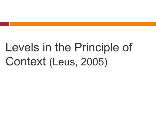Principle of context | PPTX