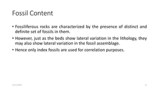 Principle of correlation and fossils | PPTX