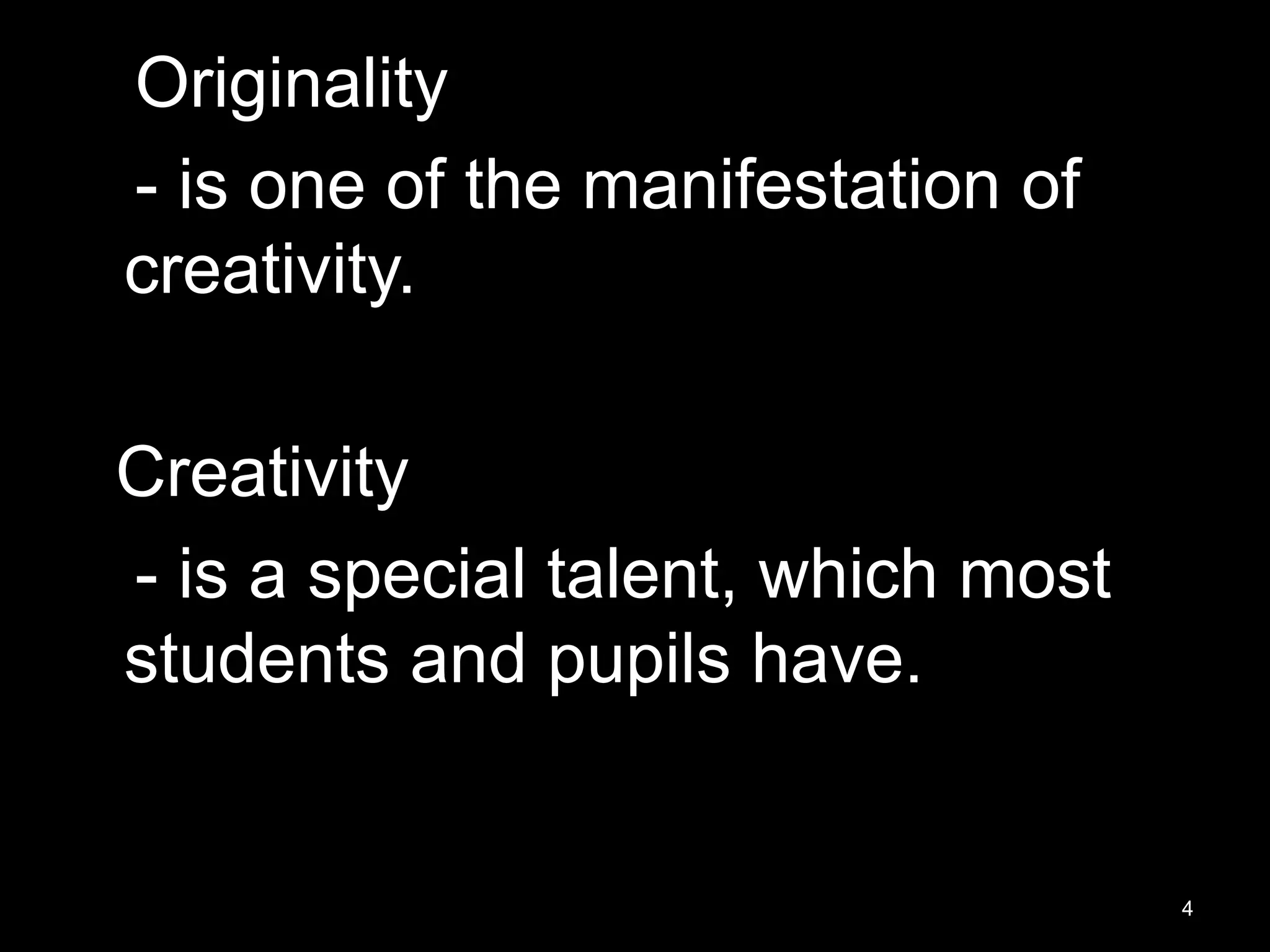 Principle of creativity and innovation | PPTX