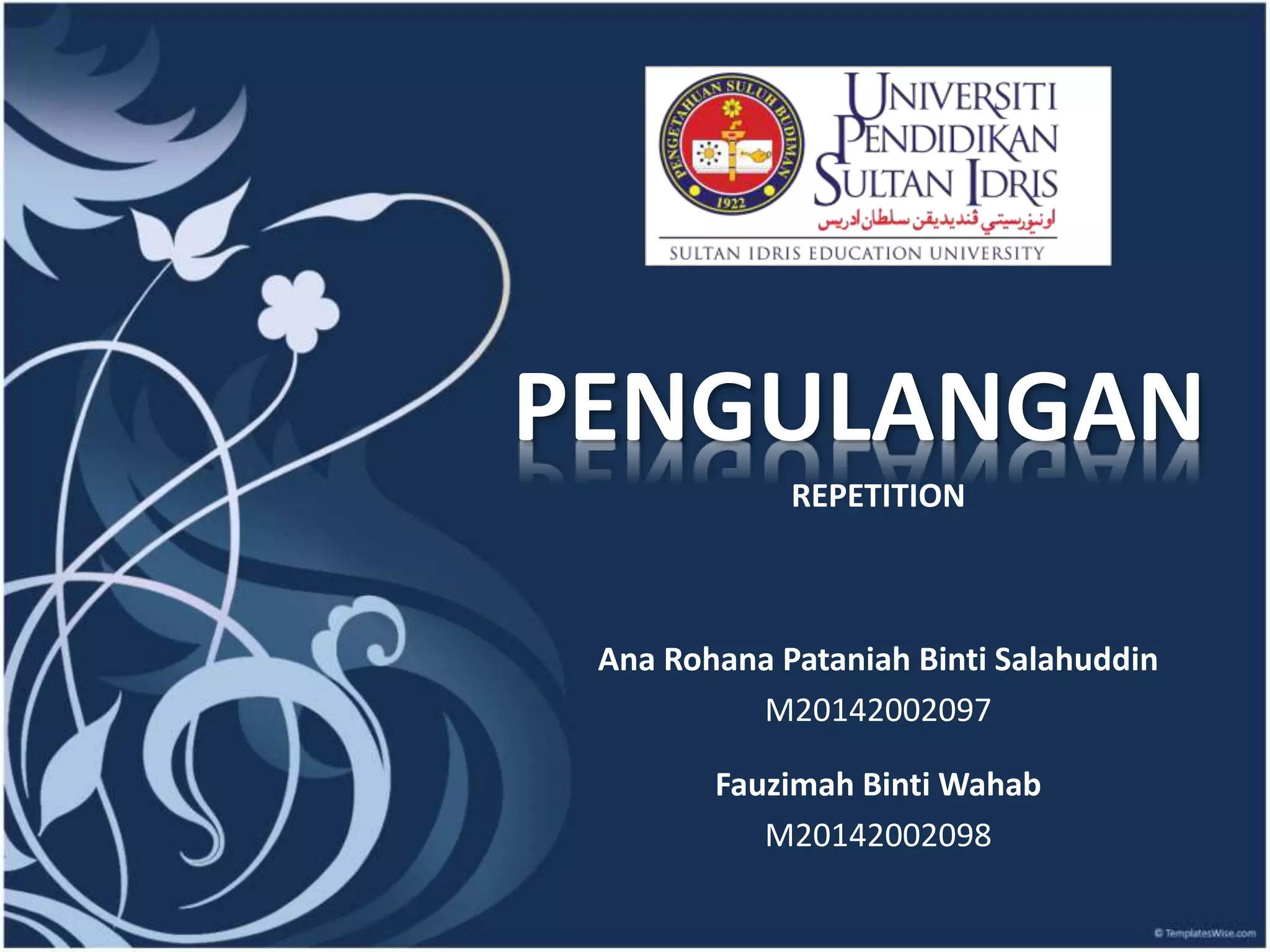 Principle of design (pengulangan) | PPTX