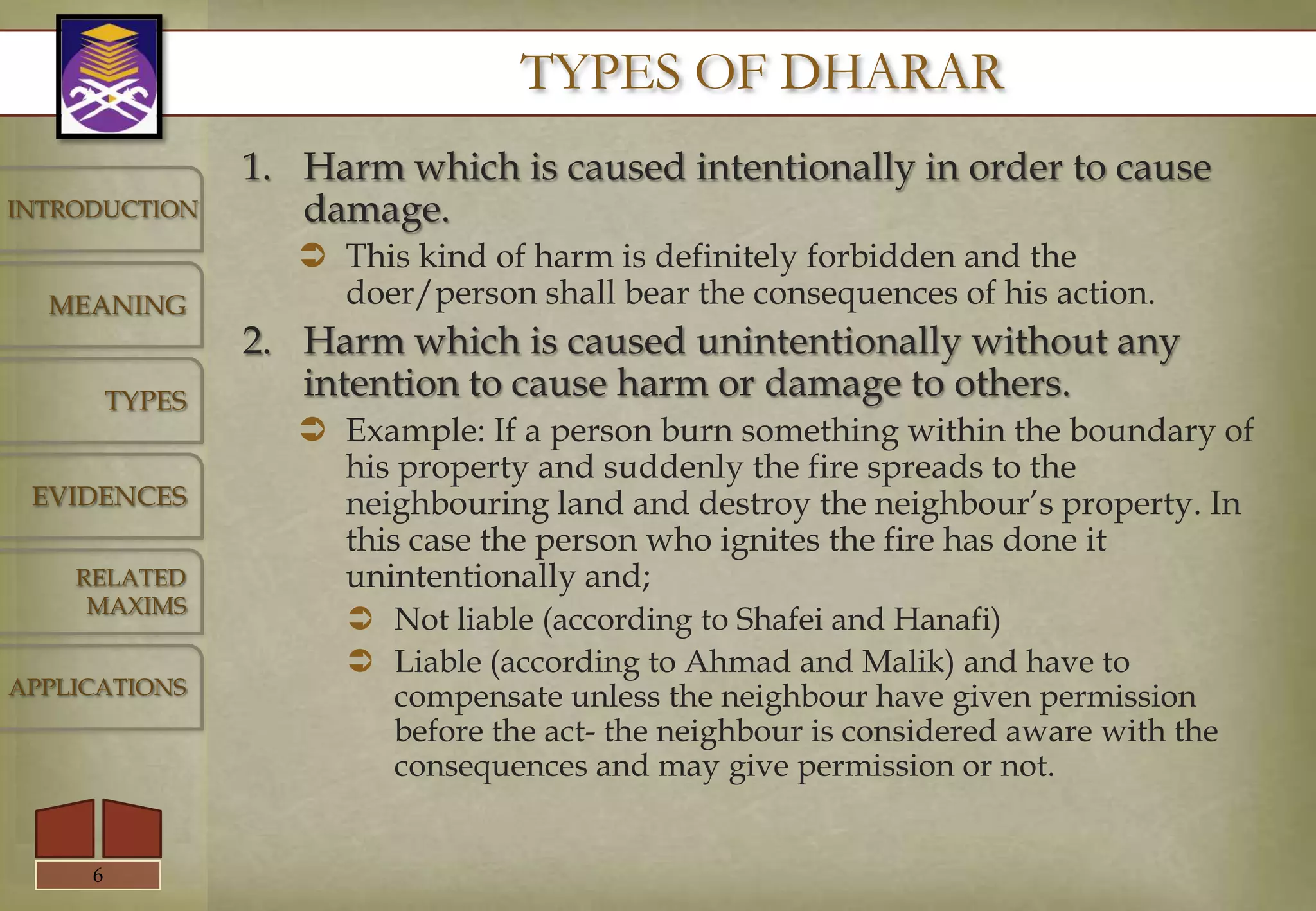 Principle of Dharar | PPTX