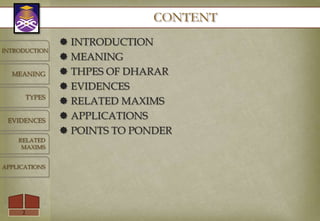 Principle of Dharar | PPTX