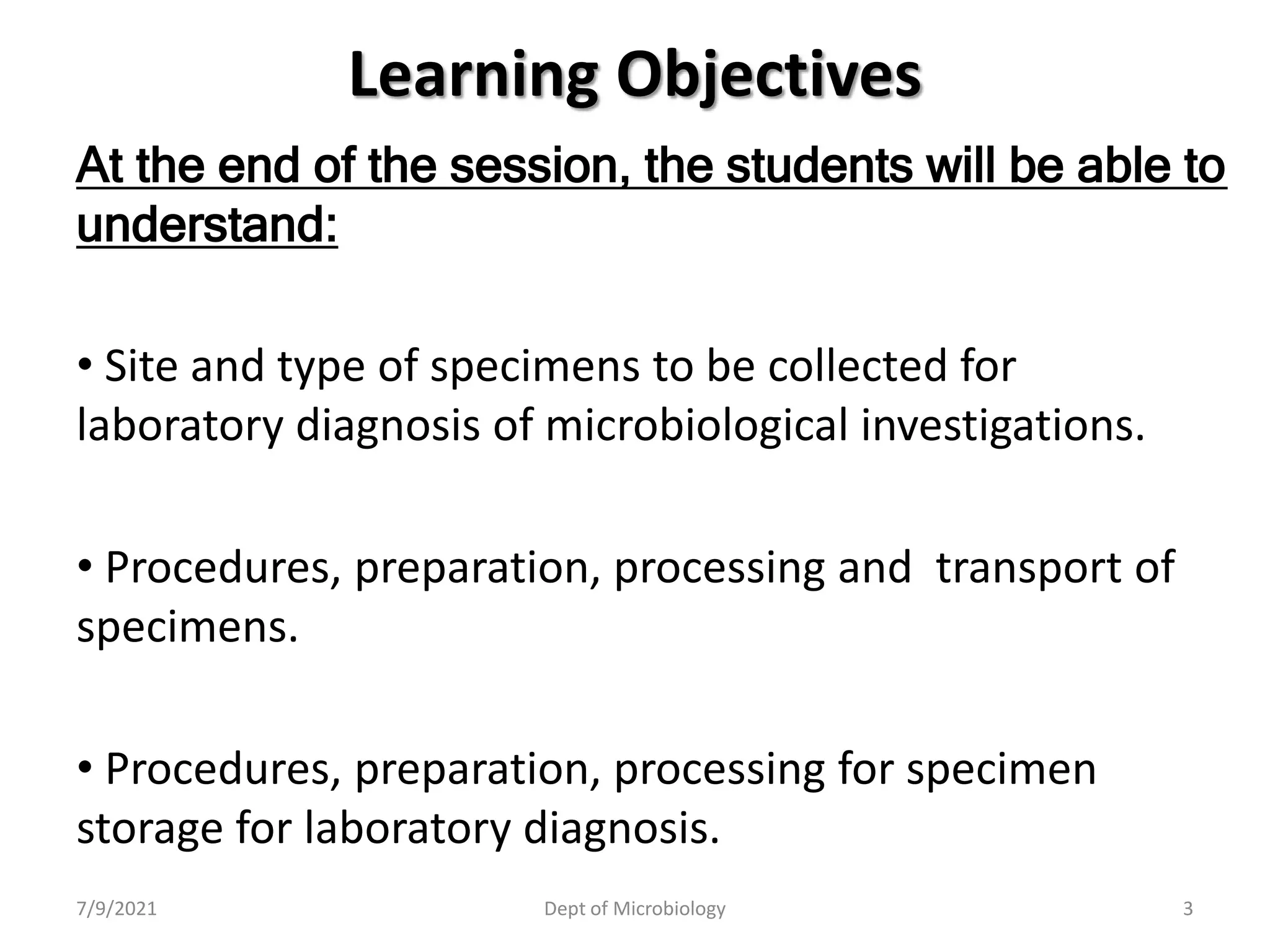 Principle of diagnostic methods collection storage and transport of ...