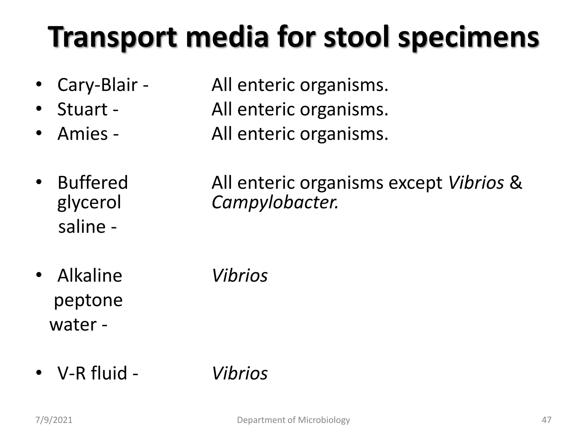 Principle of diagnostic methods collection storage and transport of ...