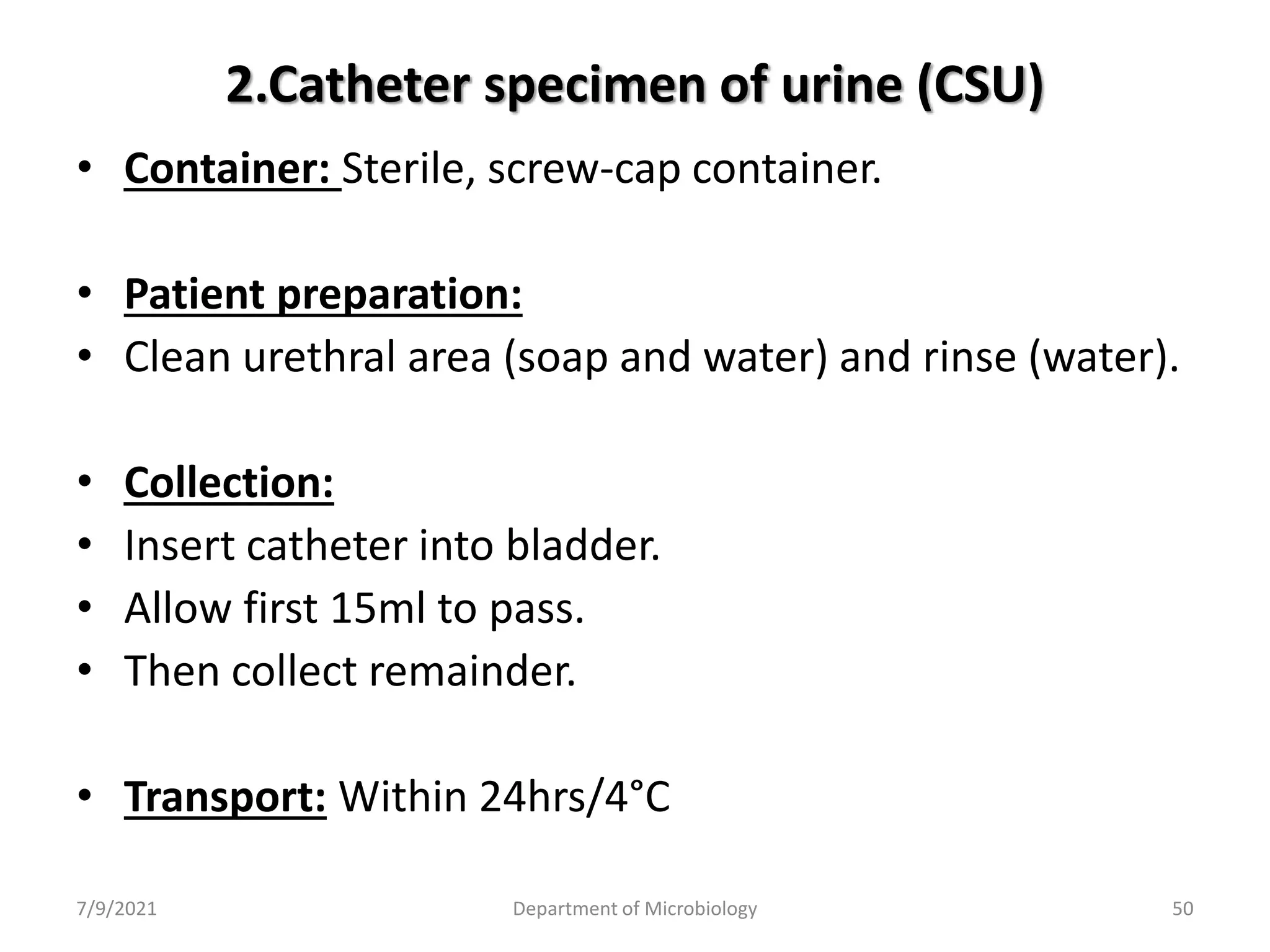 Principle of diagnostic methods collection storage and transport of ...