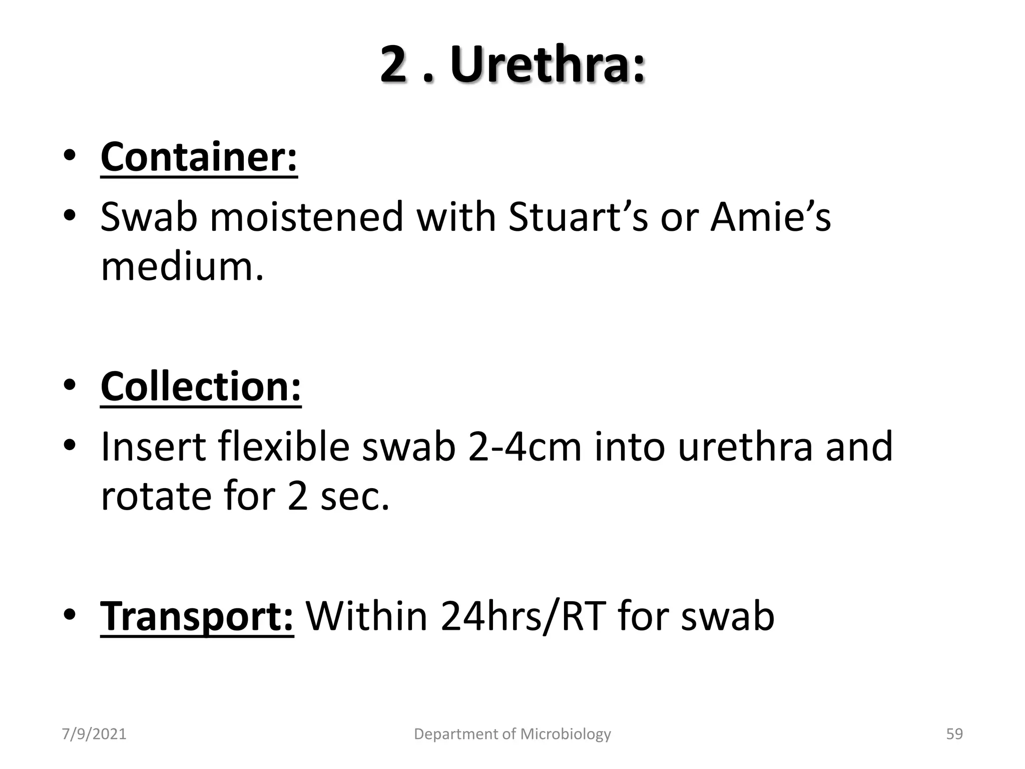 Principle of diagnostic methods collection storage and transport of ...