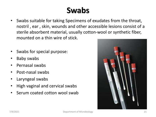 Principle of diagnostic methods collection storage and transport of ...