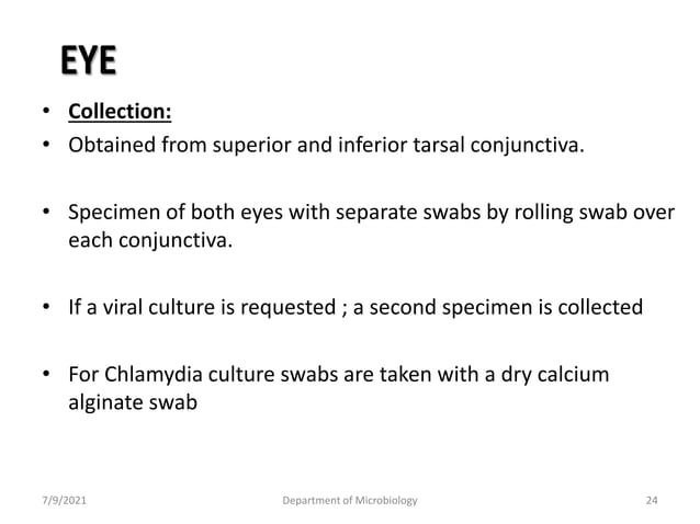 Principle Of Diagnostic Methods Collection Storage And Transport Of