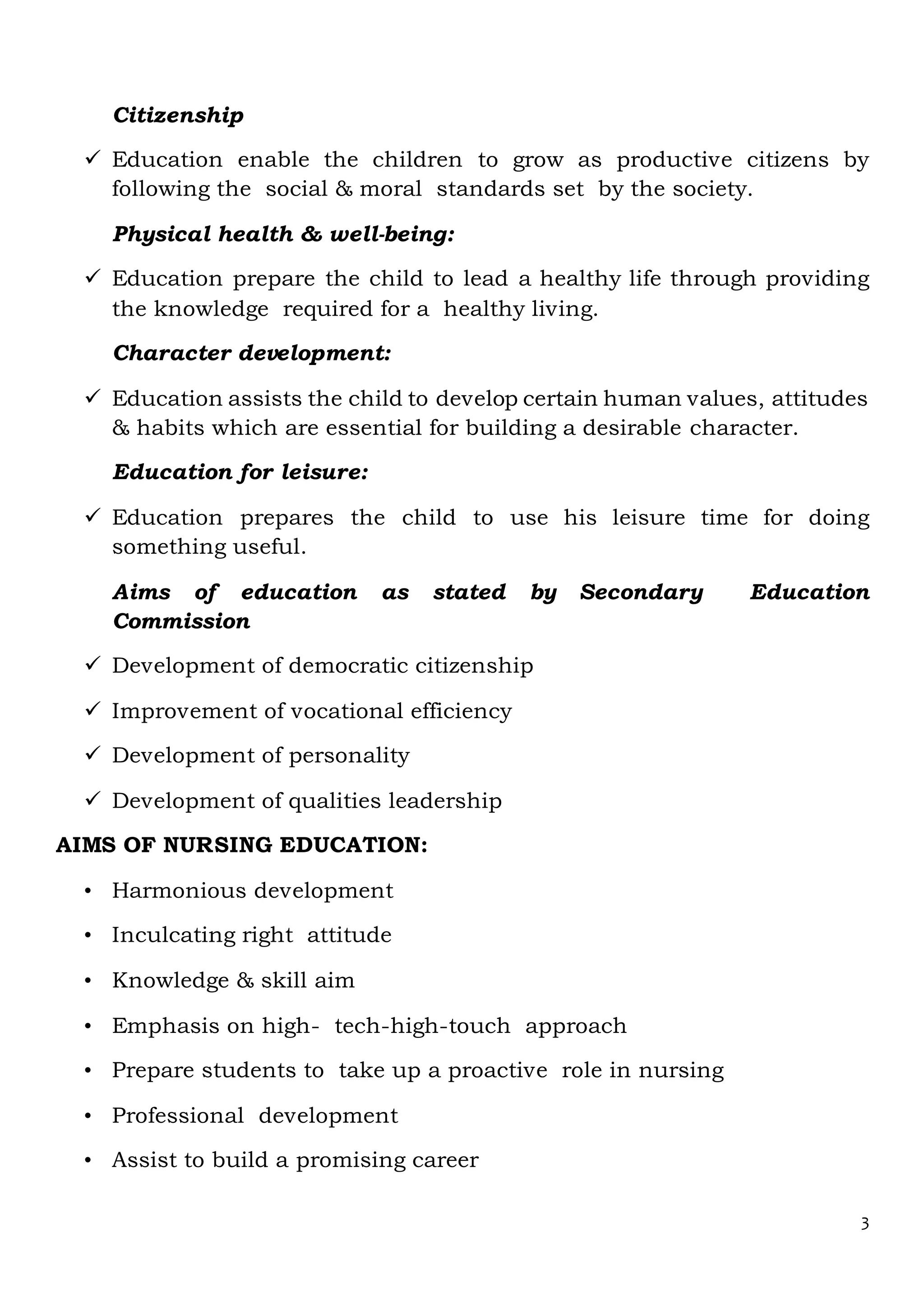 Principle of Education & Teaching | DOCX