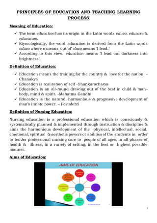 Principle of Education & Teaching | DOCX