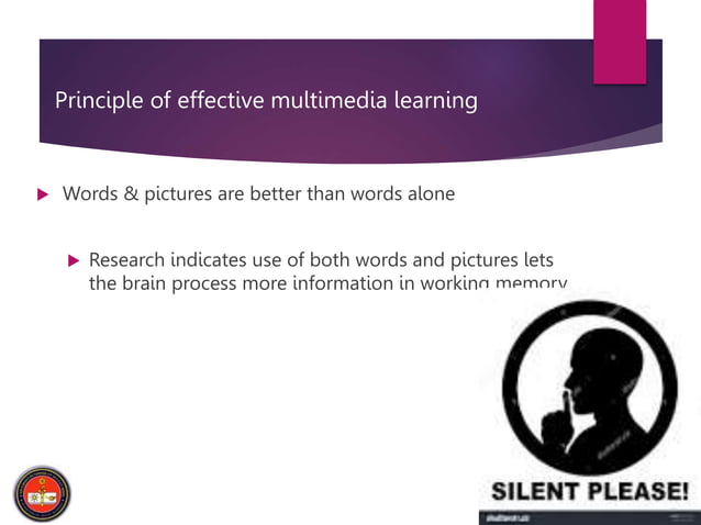 Principle of effective multimedia learning - DR JAMILAH.pptx