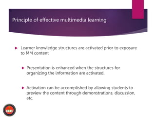 Principle of effective multimedia learning - DR JAMILAH.pptx