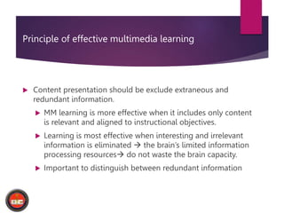 Principle of effective multimedia learning - DR JAMILAH.pptx