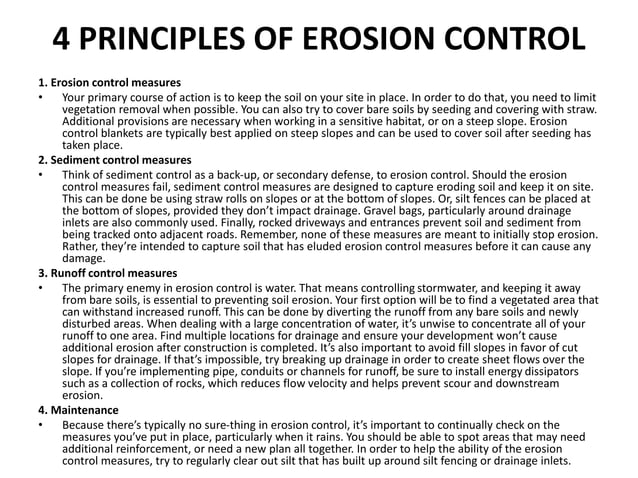 Principle of erosion control- Introduction to contouring,strip cropping ...