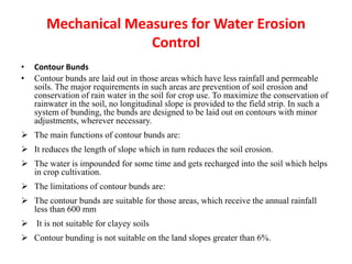 Principle of erosion control- Introduction to contouring,strip cropping ...