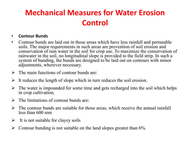 Principle of erosion control- Introduction to contouring,strip cropping ...