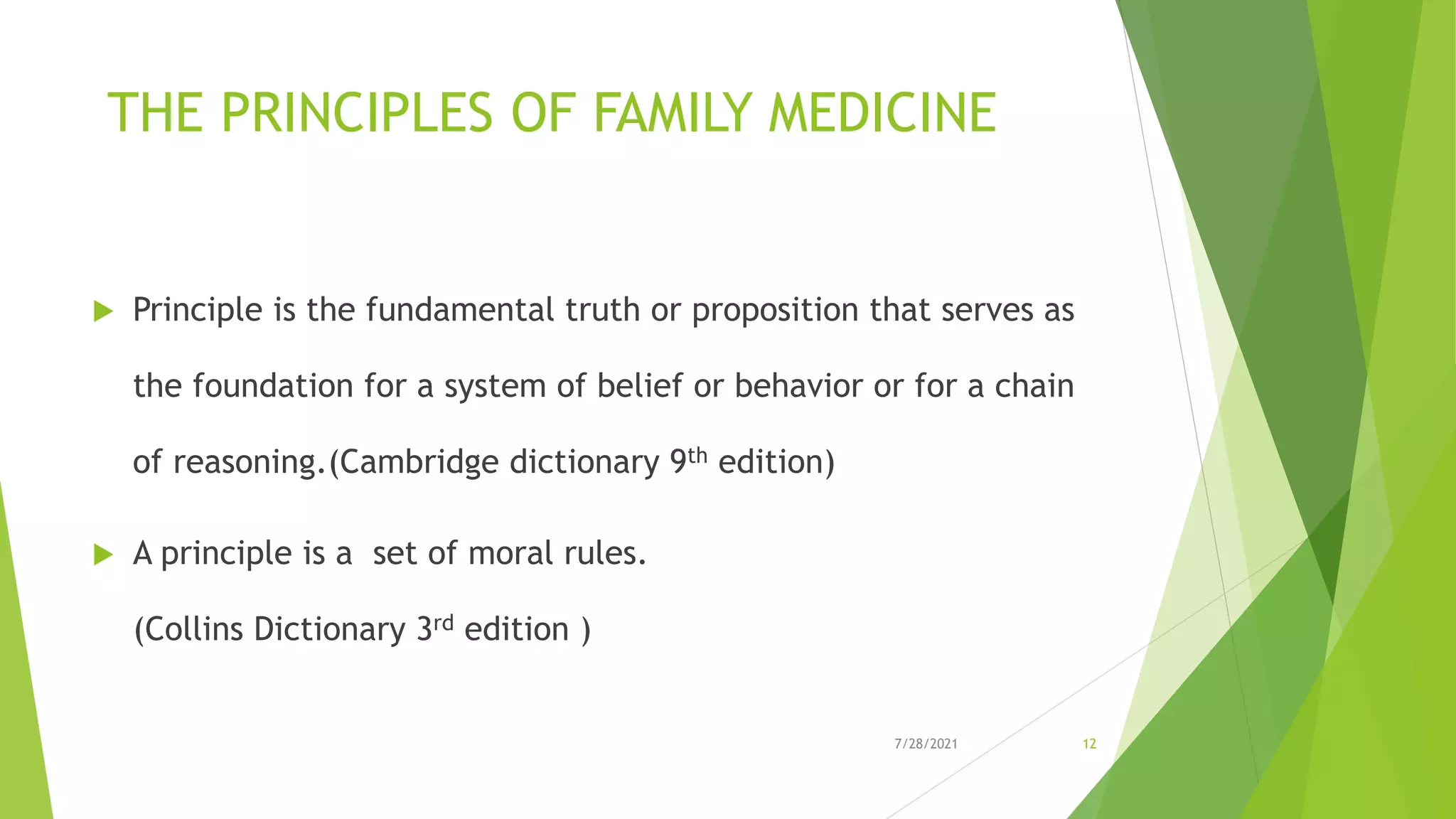 Principle of family medicine | PPTX
