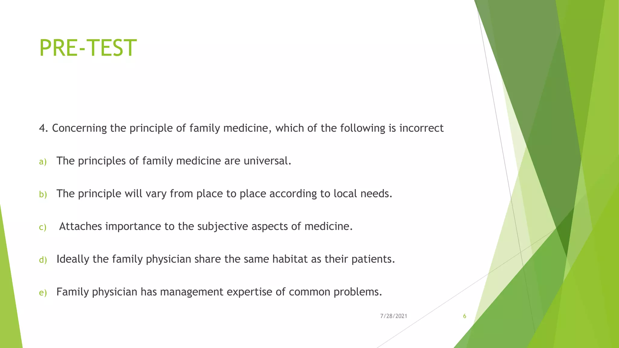 Principle of family medicine | PPTX