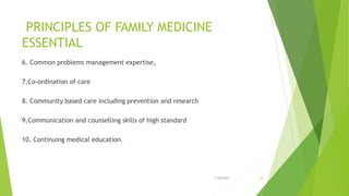 Principle of family medicine | PPTX