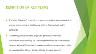 Principle of family medicine | PPTX