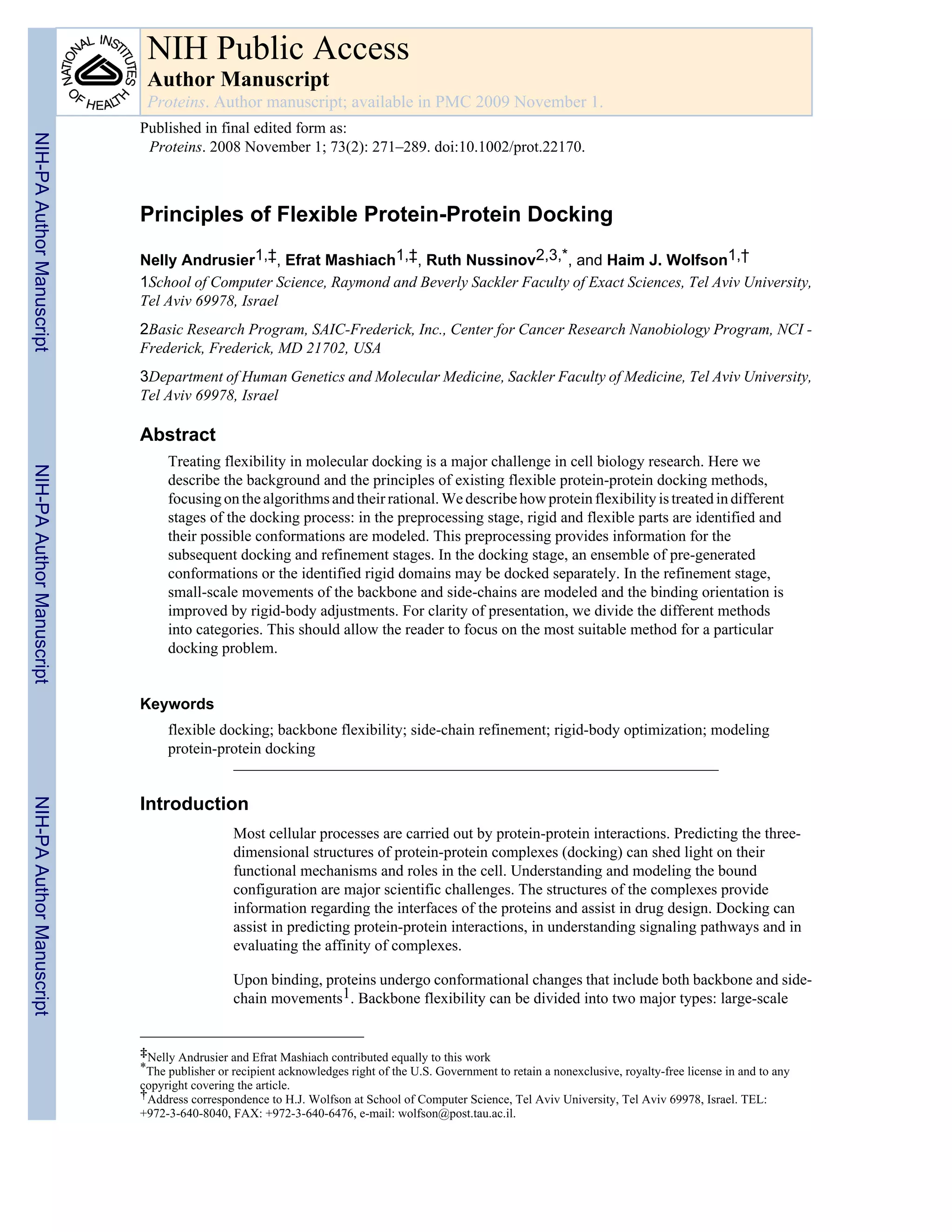 Principle of flexible docking | PDF