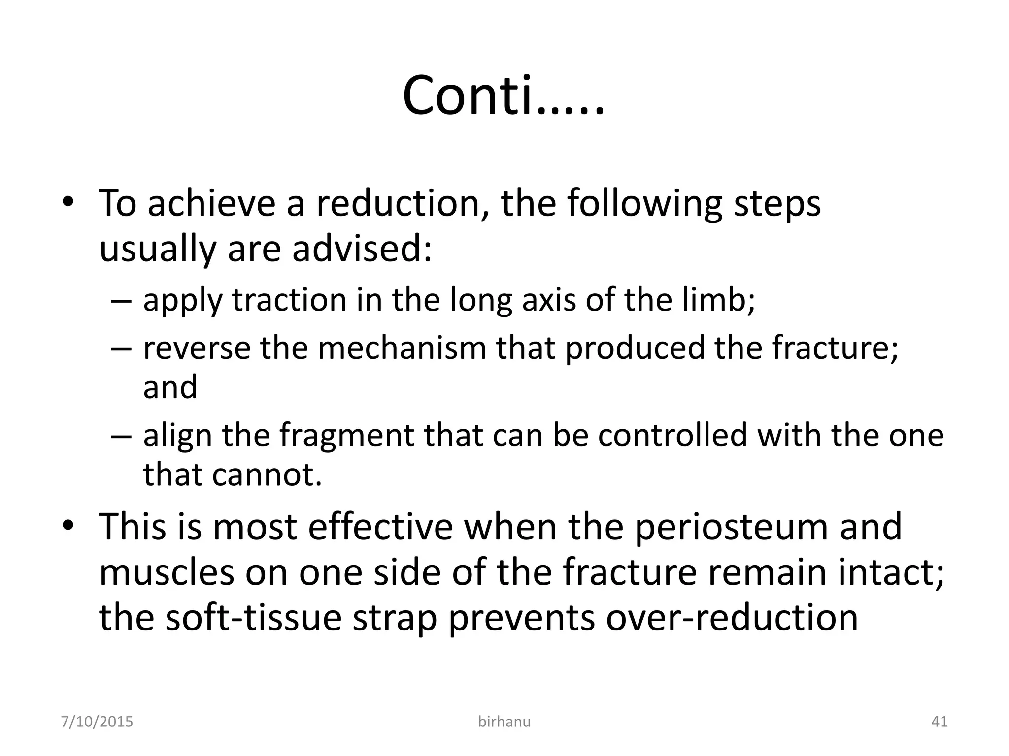Principle of fracture managment | PPTX