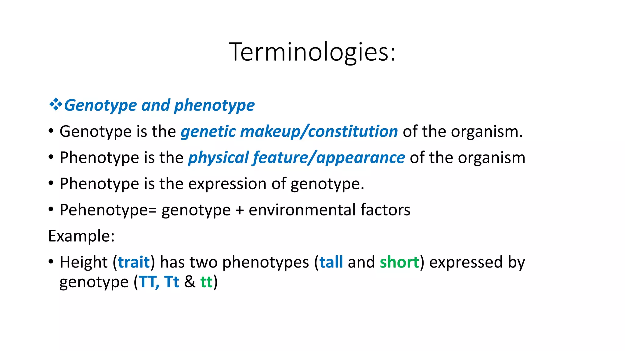introduction to genetics | PPTX