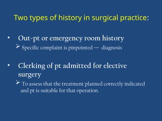 Principle of History Taken In Surgery.pptx Prof.A.Albassam.pptx