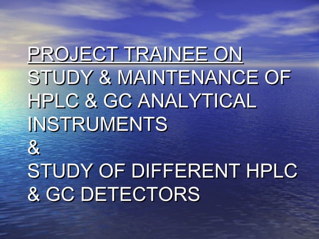 Principle of GC and HPLC | PPT | Chemistry | Science