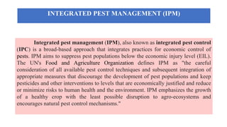 Principle of integrated pest management | PPTX