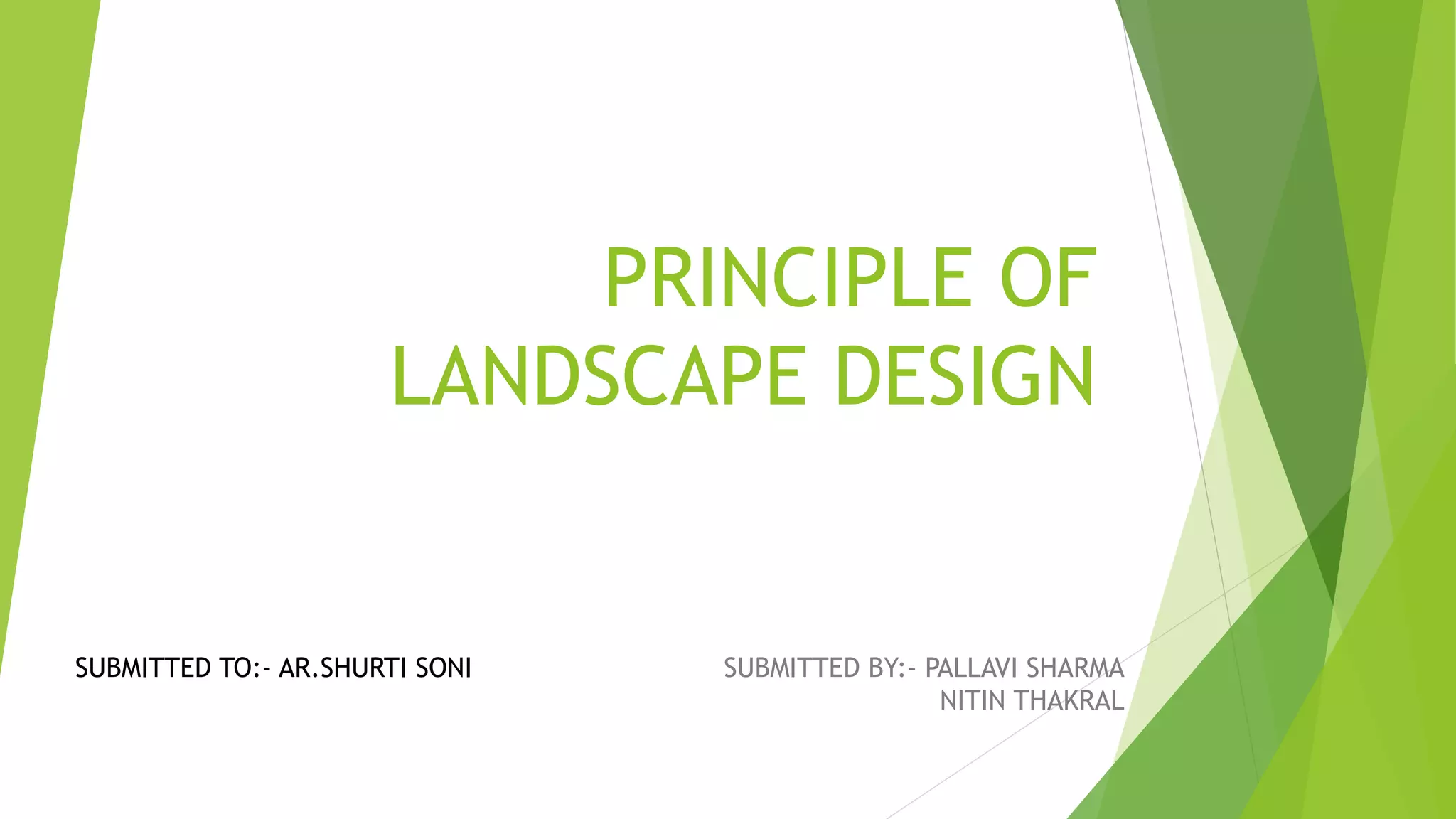 Principle of landscape design | PDF